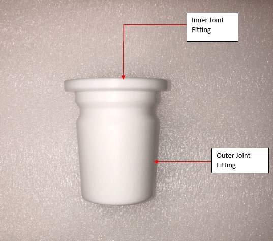 PTFE tapered joint lid adapters for glass reactor sizes 10-200L