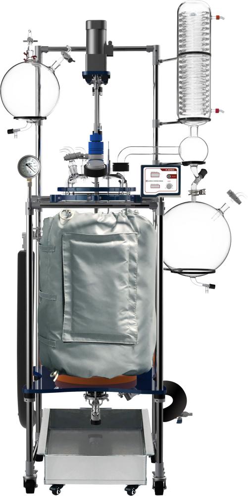 100L Jacketed Glass Reactor System - Customizable