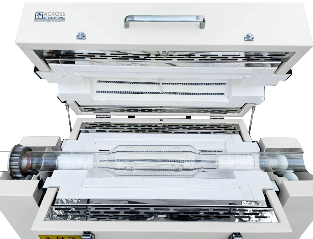 1200C 1-3 Zone Rotary & Tilting Top-Open Tube Furnace