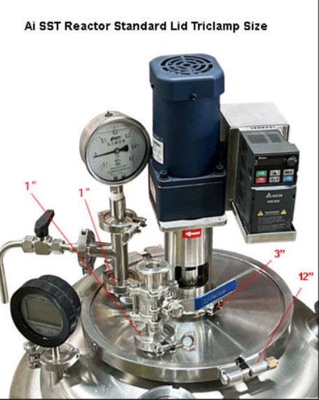 Ai Dual-Jacketed 100L 316L-Grade Stainless Steel Reactor - LeDAB